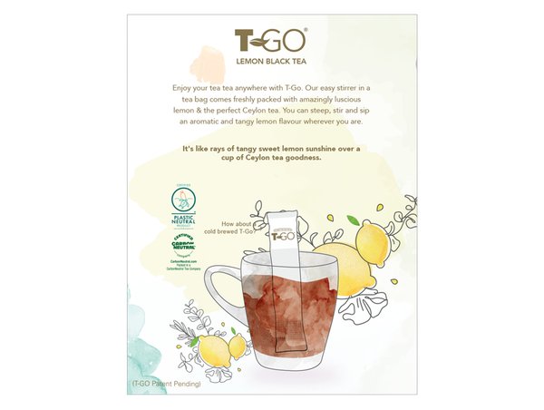 Lemon Black Tea (15 Patented Easy Stir Tea Bags Tea Bags)